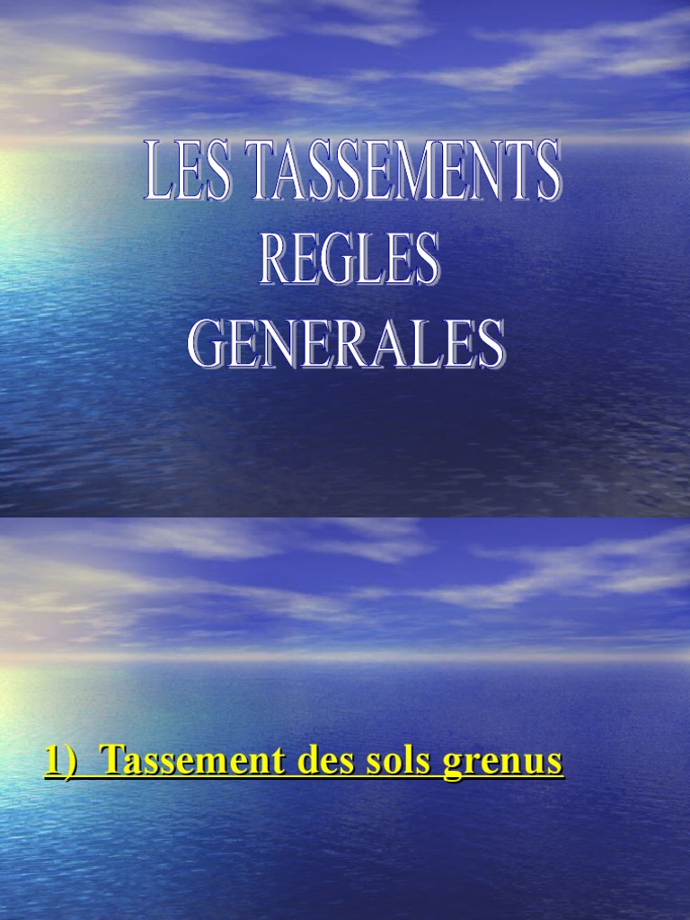 Les Tassements Régles Générales | PDF | Méthodes et références ...