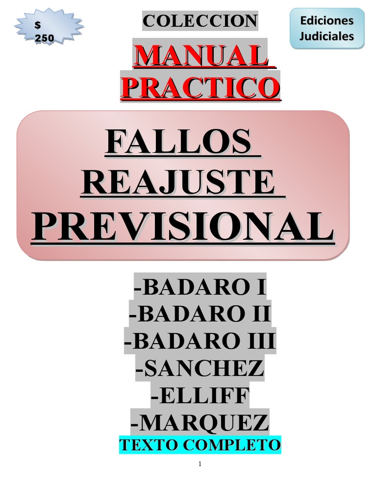 Compilado Fallos Reajuste Previsional | PDF
