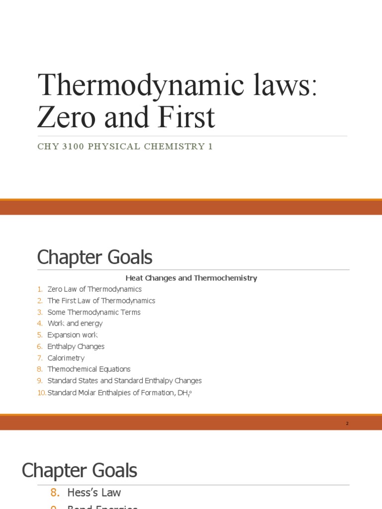 Chapter 5 Zero and 1st Law of Thermodynamics-1 | PDF