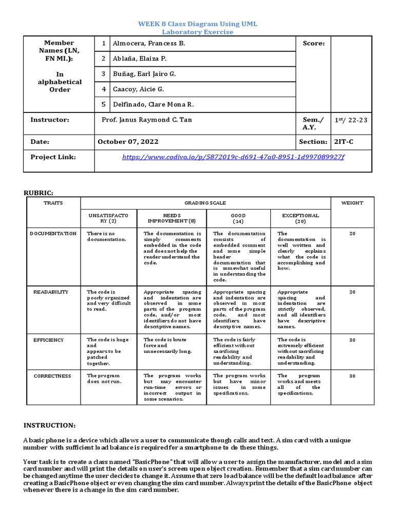 Ccs108 Week 8 Laboratory Exercise New And Revised Pdf Computer Program Programming