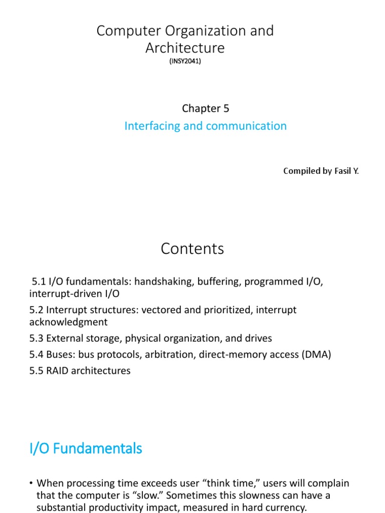 Chapter 5 | PDF | Input/Output | Hard Disk Drive