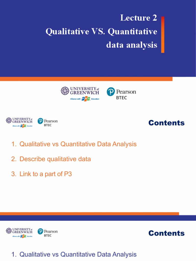 2 - Lecture 2 - Qualitative vs. Quantitative Analysis | PDF | Data Analysis | Statistics
