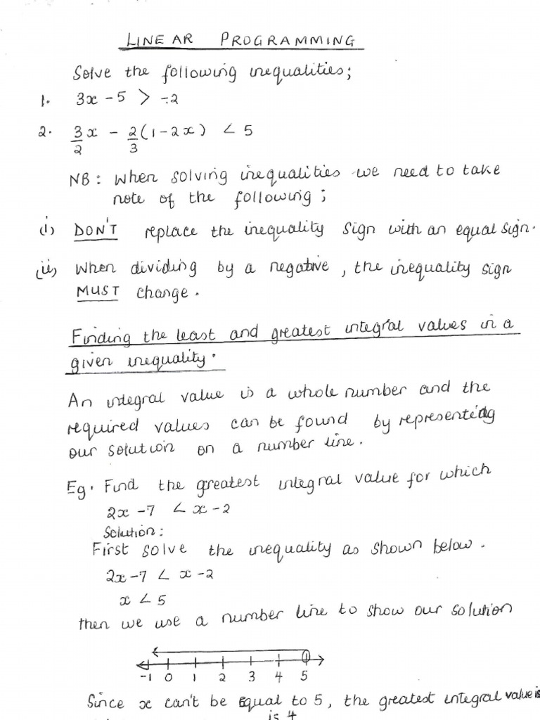 S.4 Maths Linear Programming | PDF S.4 Maths Linear Programming | PDF