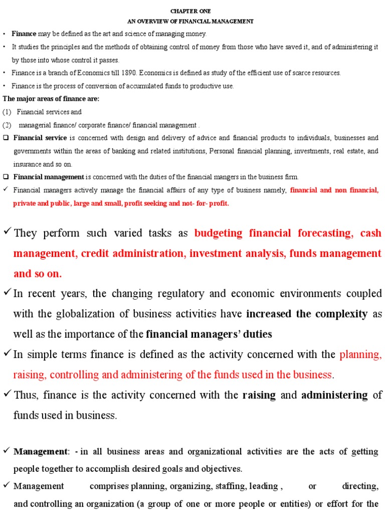 Overview of Financial Management | PDF | Income Statement | Balance Sheet