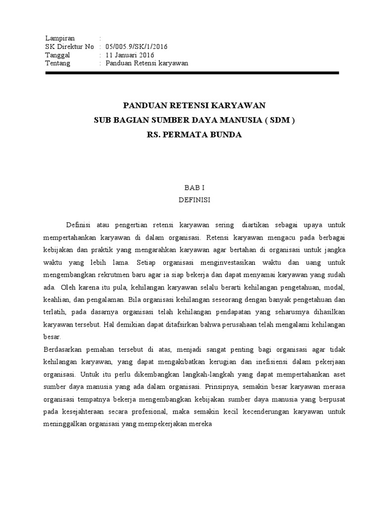 Panduan Retensi Karyawan | PDF