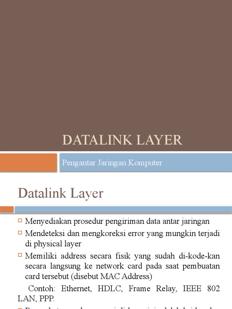 DataLink Layer 4 | PDF DataLink Layer 4 | PDF