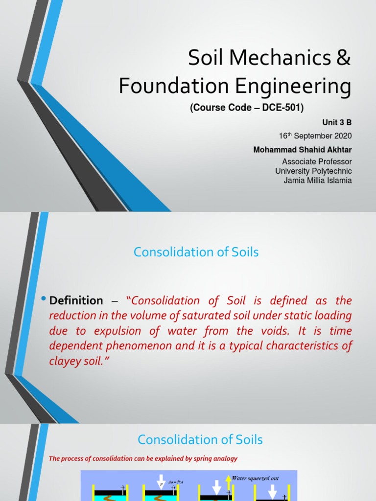 Soil Mechanics Foundation Engineering Unit 3 B Pdf