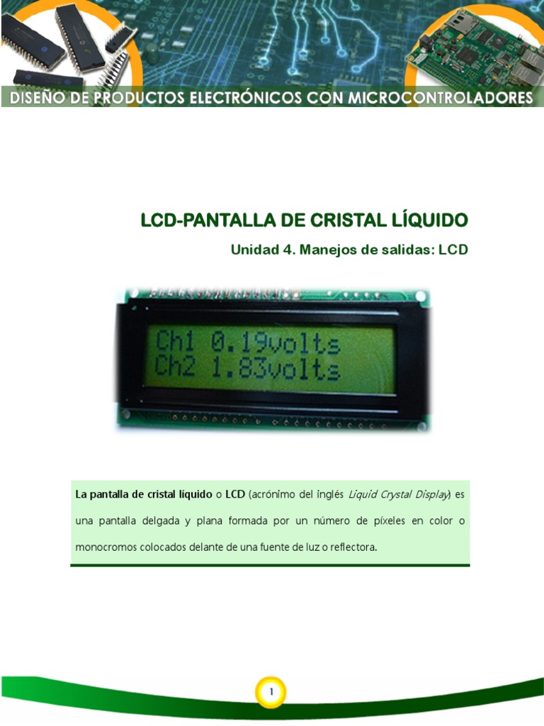 Lcd Pantalla De Cristal Liquido Pdf Pantalla De Cristal Líquido