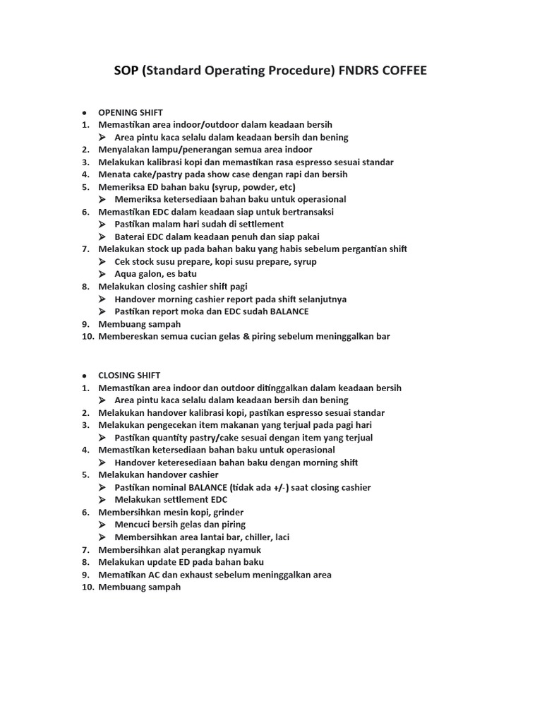 Sop&grooming FNDRS | PDF