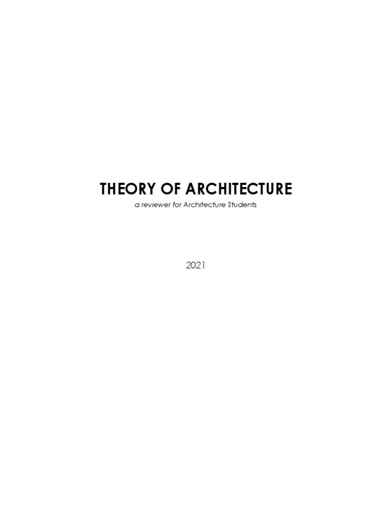 Theory of Architecture | PDF | Line (Geometry) | Space