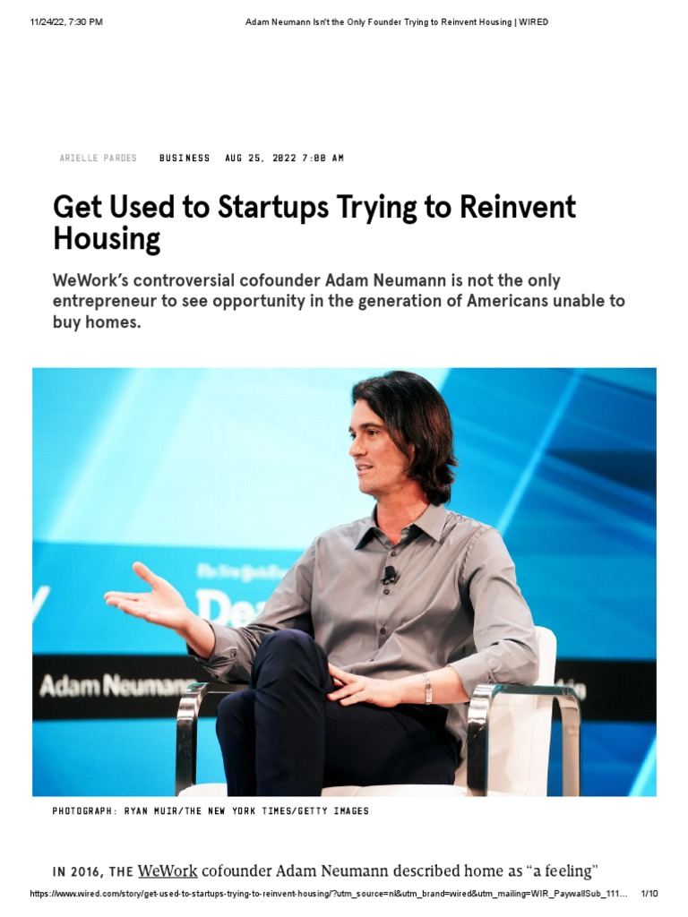 Adam Neumann Isn't The Only Founder Trying To Reinvent Housing - WIRED ...