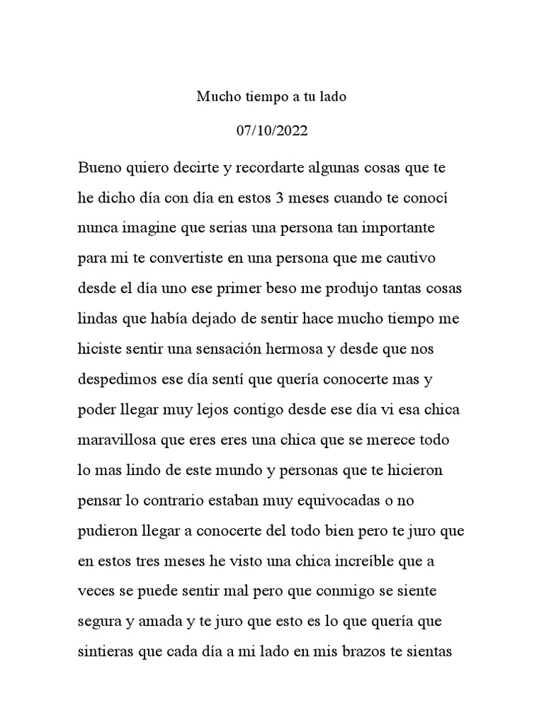 Propuesta de amor sincero a Aylin | PDF | Amor