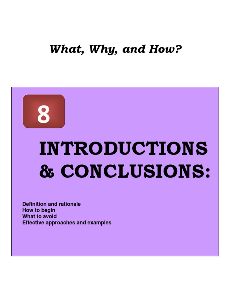 8introductions Conclusions | PDF