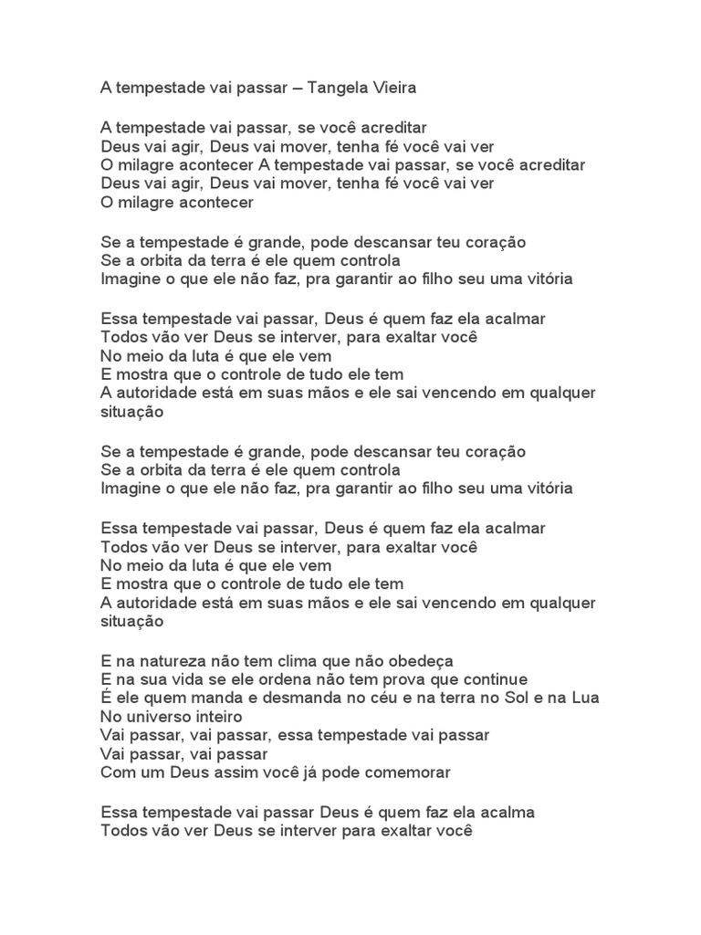 A Tempestade Vai Passar | PDF | Deus | Terra