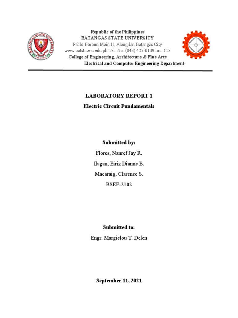 Circuits Lab Report 1 | PDF