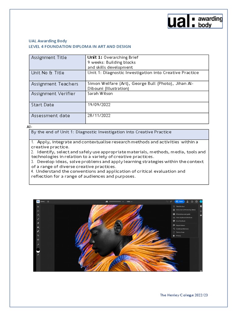 Unit 1 - Brief 4 - Manipulation | PDF | Adobe Photoshop | Design