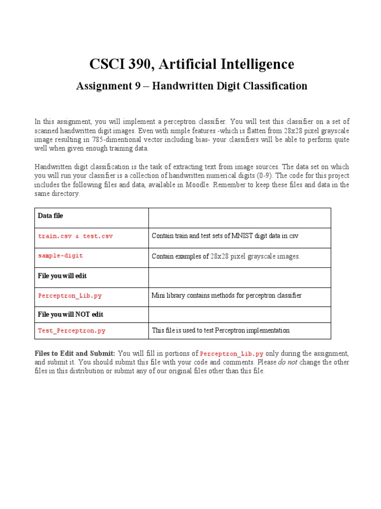 Instruction Assignment9 | PDF | Statistical Classification | Computer File