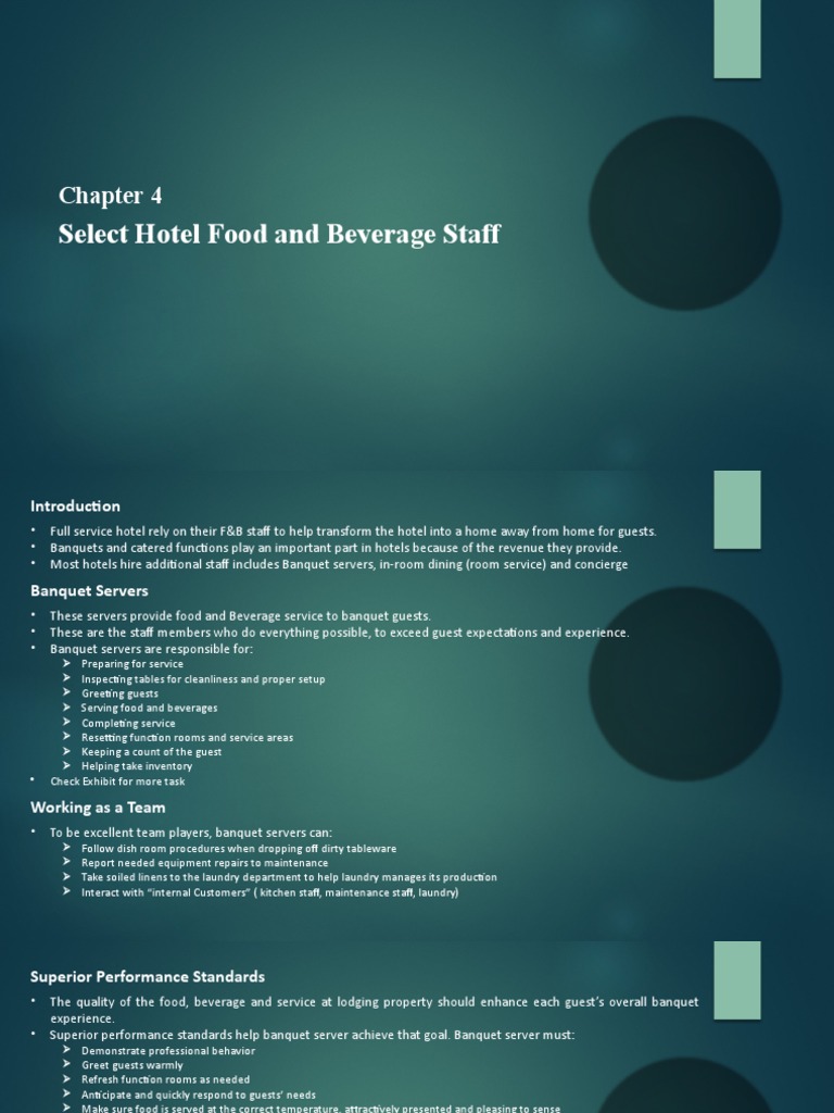 Chapter 6 Pdf Tableware Buffet