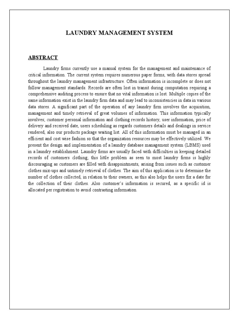 Laundry Management System | PDF | Php | Software Testing