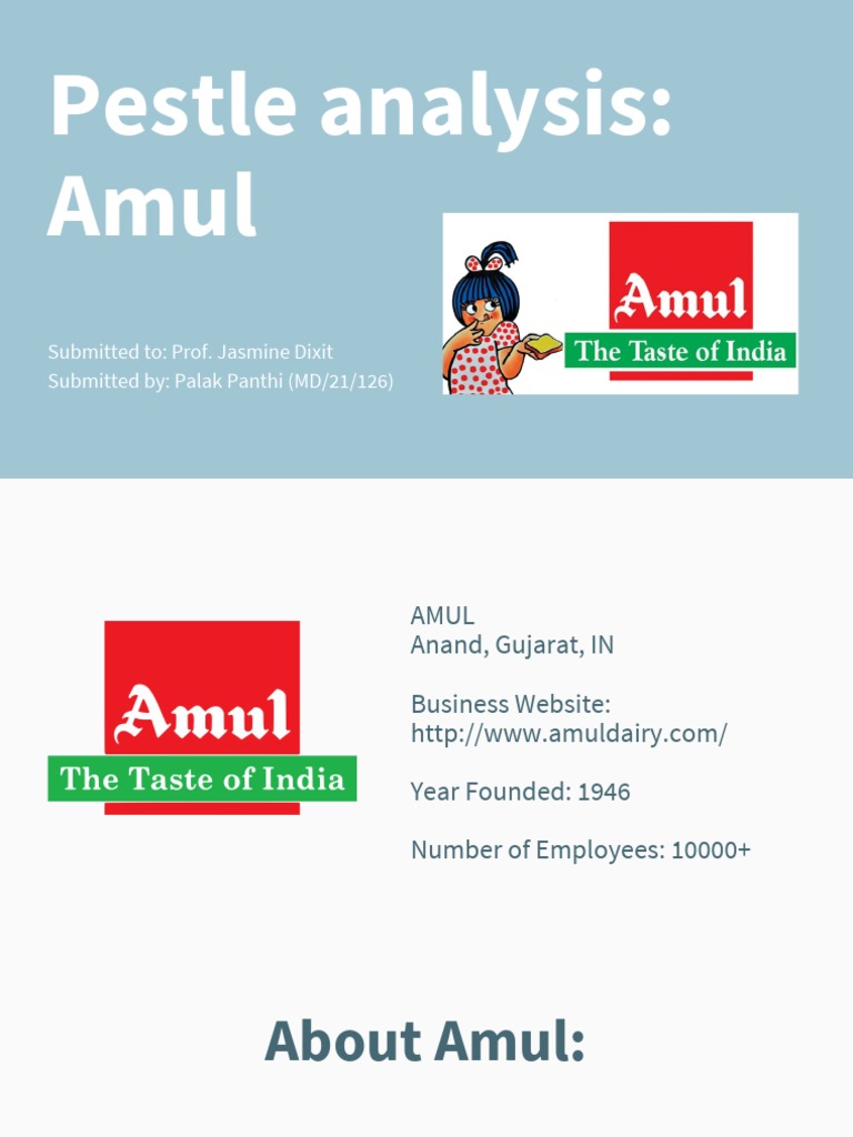 Pestle Analysis- Amul | PDF | Economies