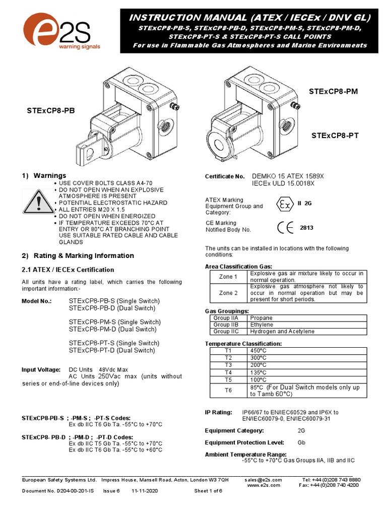 D204-00-201-IS - Issue - 6 - (STExCP8-PM - PB - PT) - Manual | Download ...