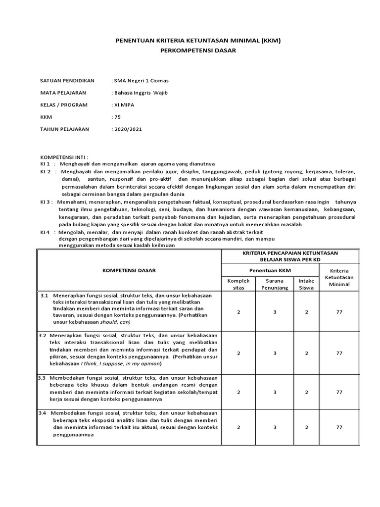 KKM B.ing 11 Kur.13 | PDF