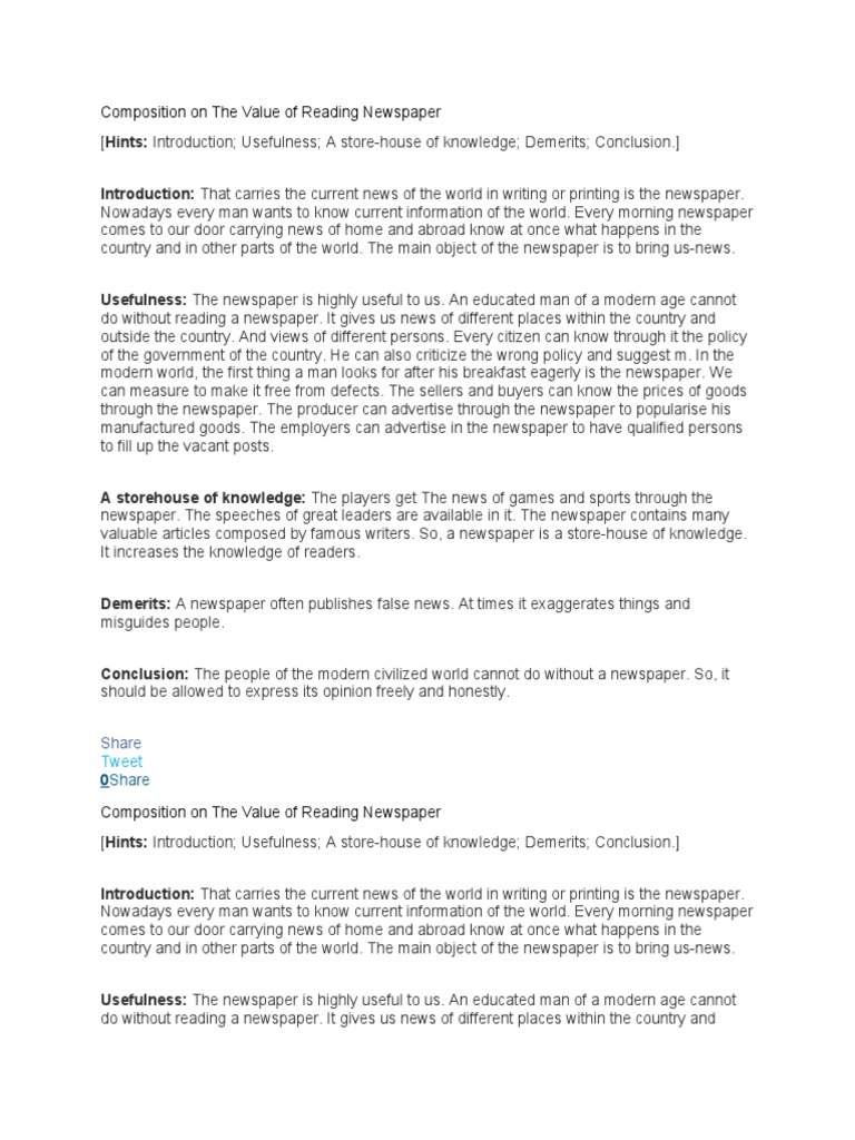 Composition | PDF | Newspapers | Trees