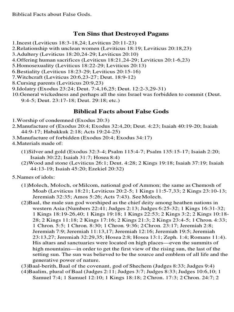 Biblical Facts | PDF