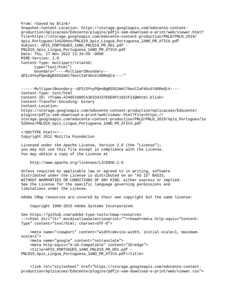 Apis Portugues 1ano Pnld19 PR 001.PDF - Pnld19 Apis Lingua Portuguesa ...