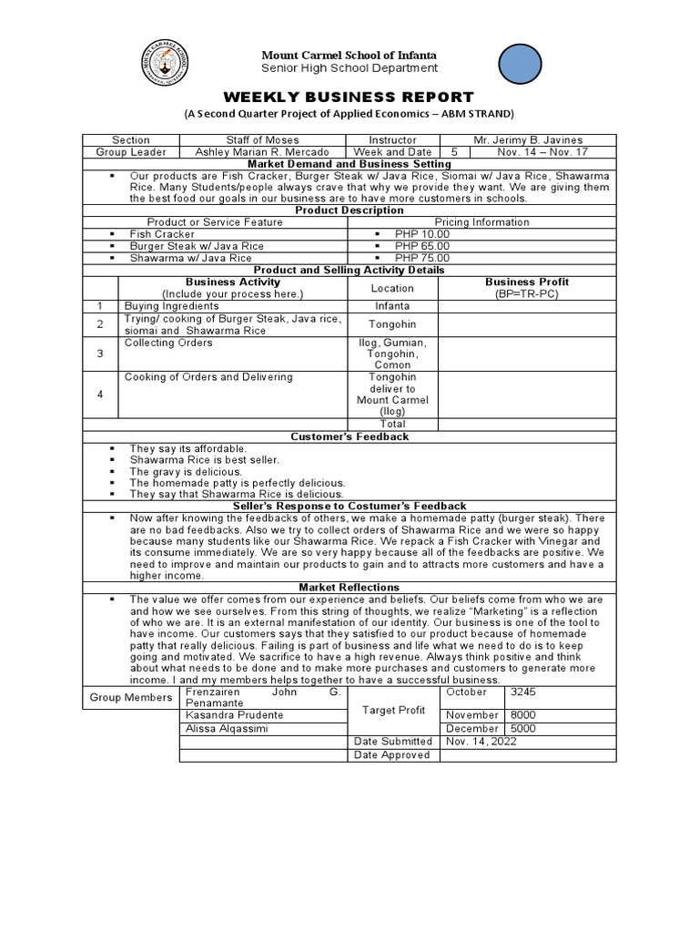 Business Report Template | PDF