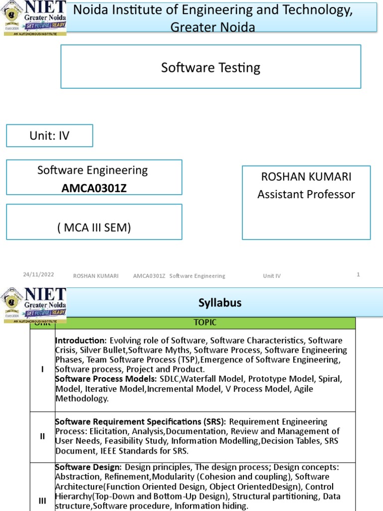 MCA SOFTWARE ENGINEERING Unit-4 | PDF