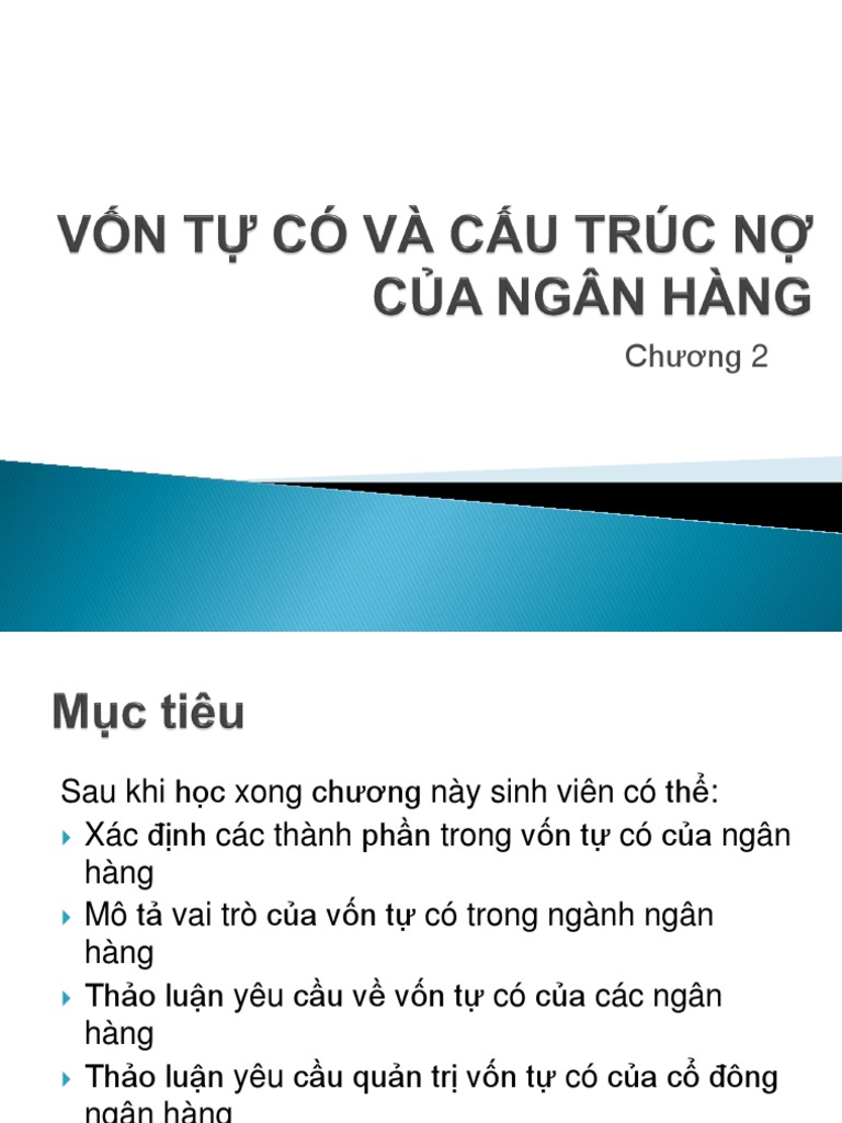 Chuong 2 - Von Tu Co Va No Cua Ngan Hang | PDF