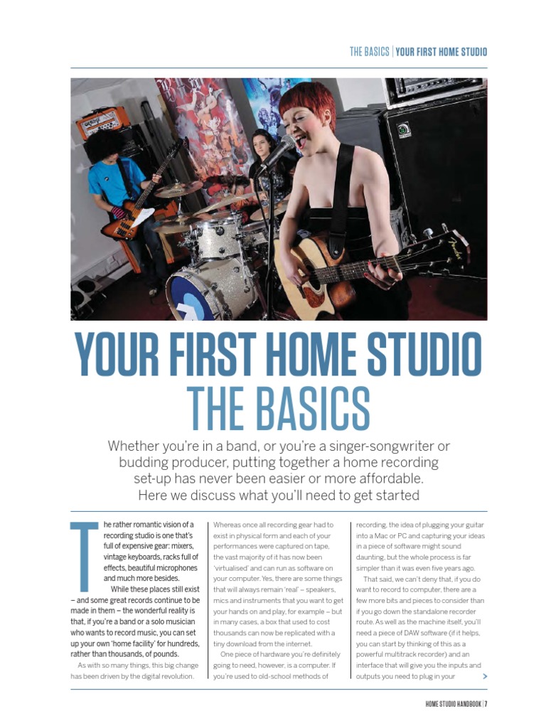 Home Studio Handbook | PDF | Microphone | Sound Recording