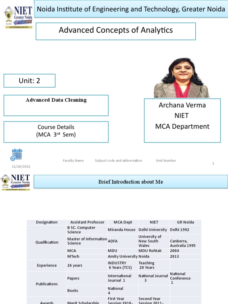 Advance Data Analytics Unit 2 | PDF | Databases | Spreadsheet