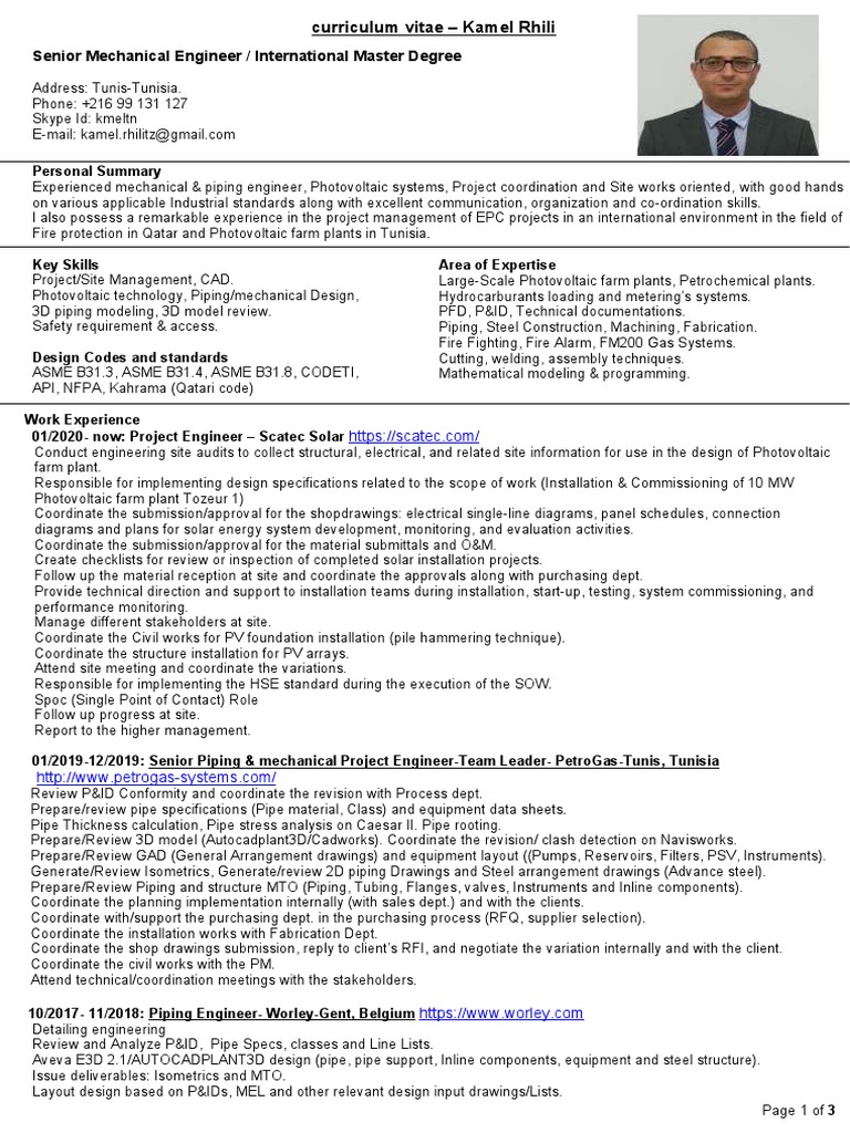 CV Kamel Rhili | PDF