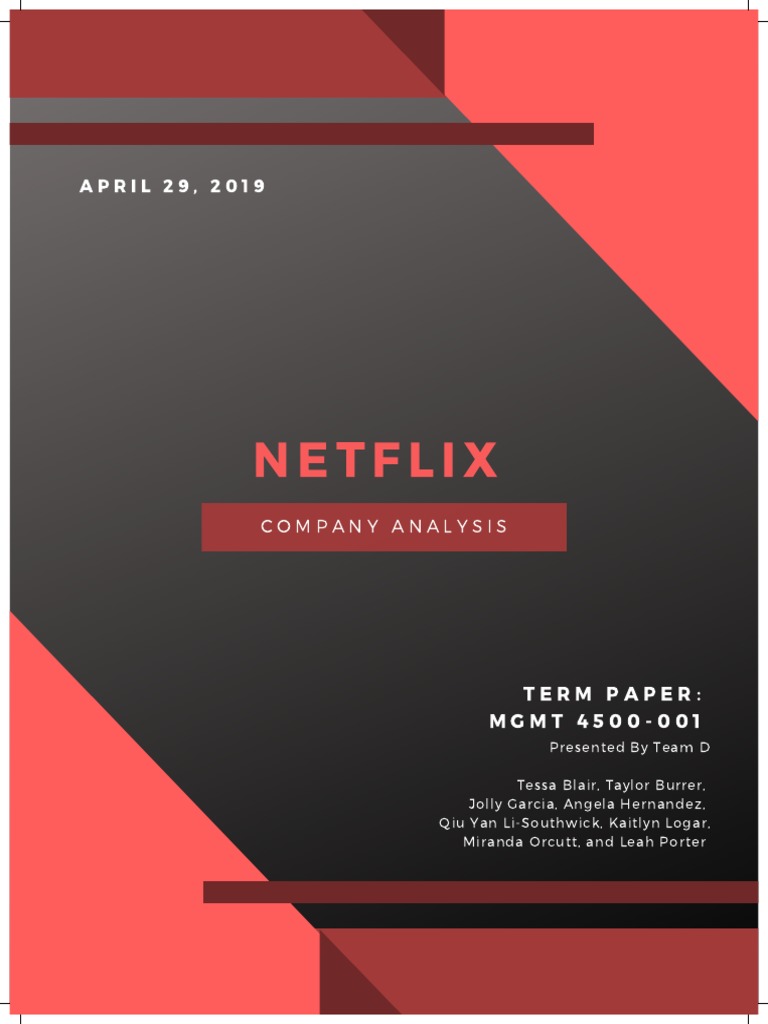 Netflix CompanyAnalysis | PDF | Netflix | Streaming Media