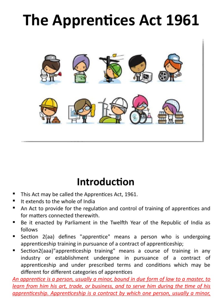 Apprenticeship Act 1961 | PDF | Apprenticeship | Vocational Education