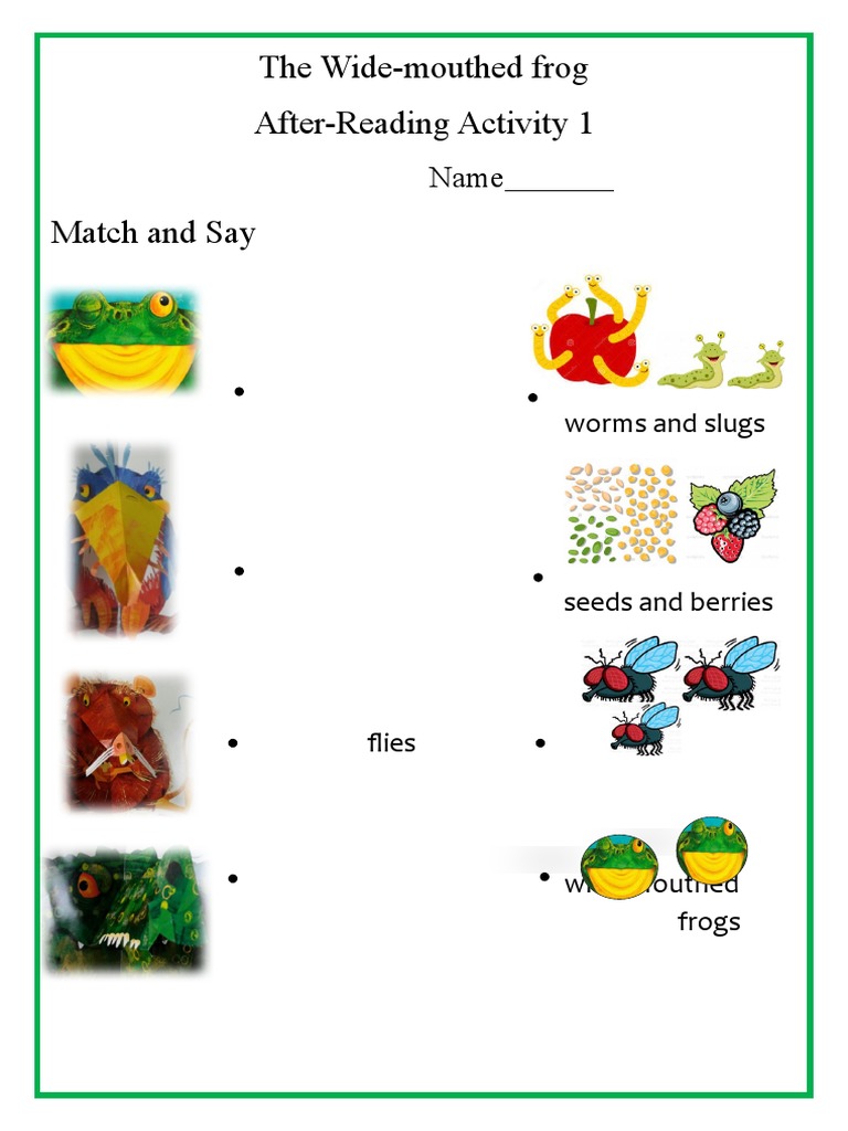 The Wide - Mouthed - Frog - Worksheets | PDF
