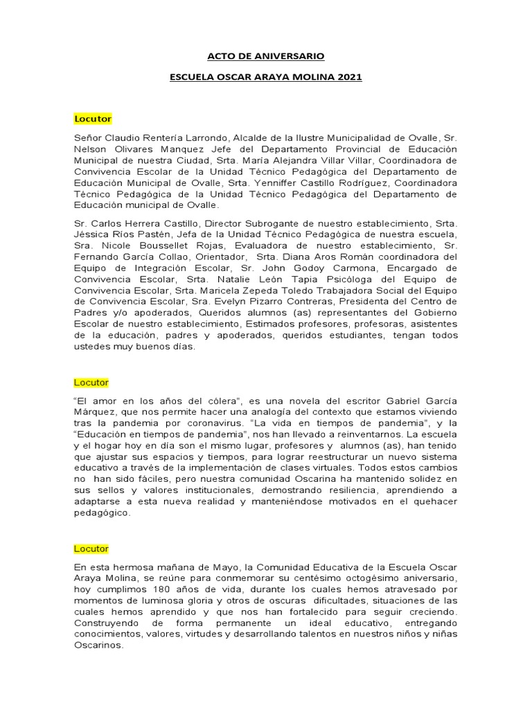 Libreto Aniversario 2021 | PDF