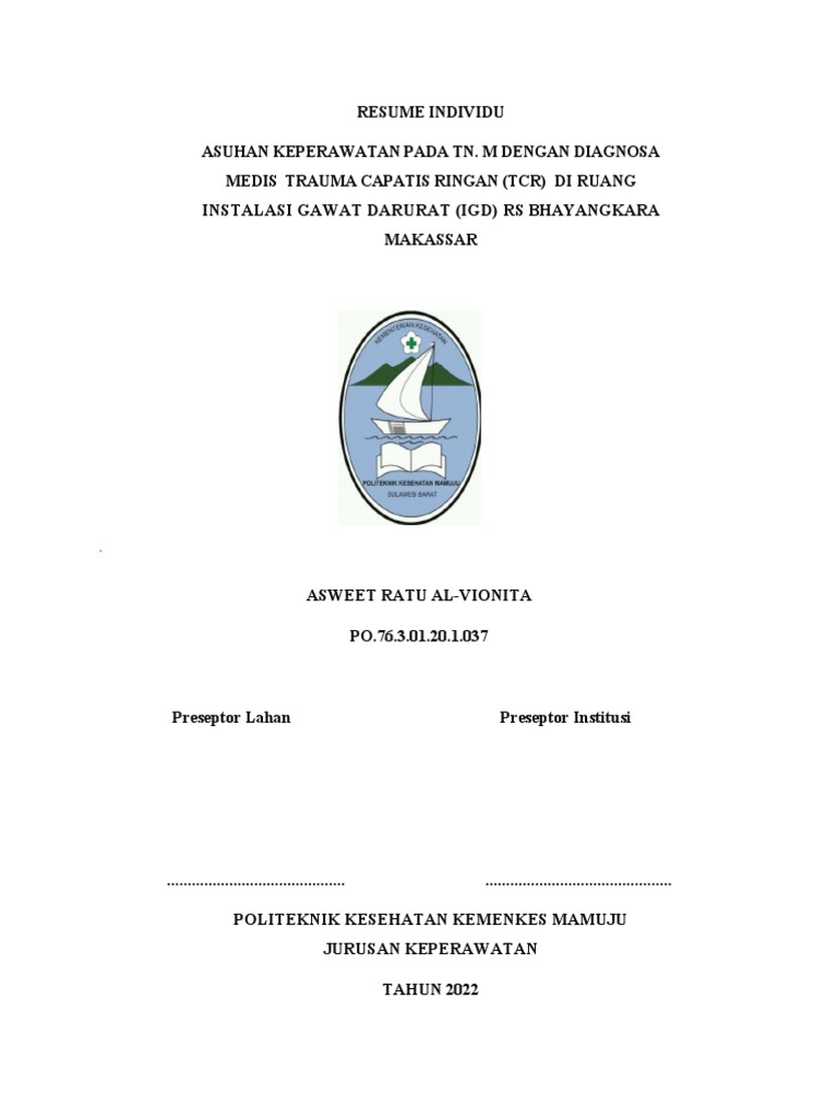 Asuhan Keperawatan Trauma Capatis Ringan | PDF