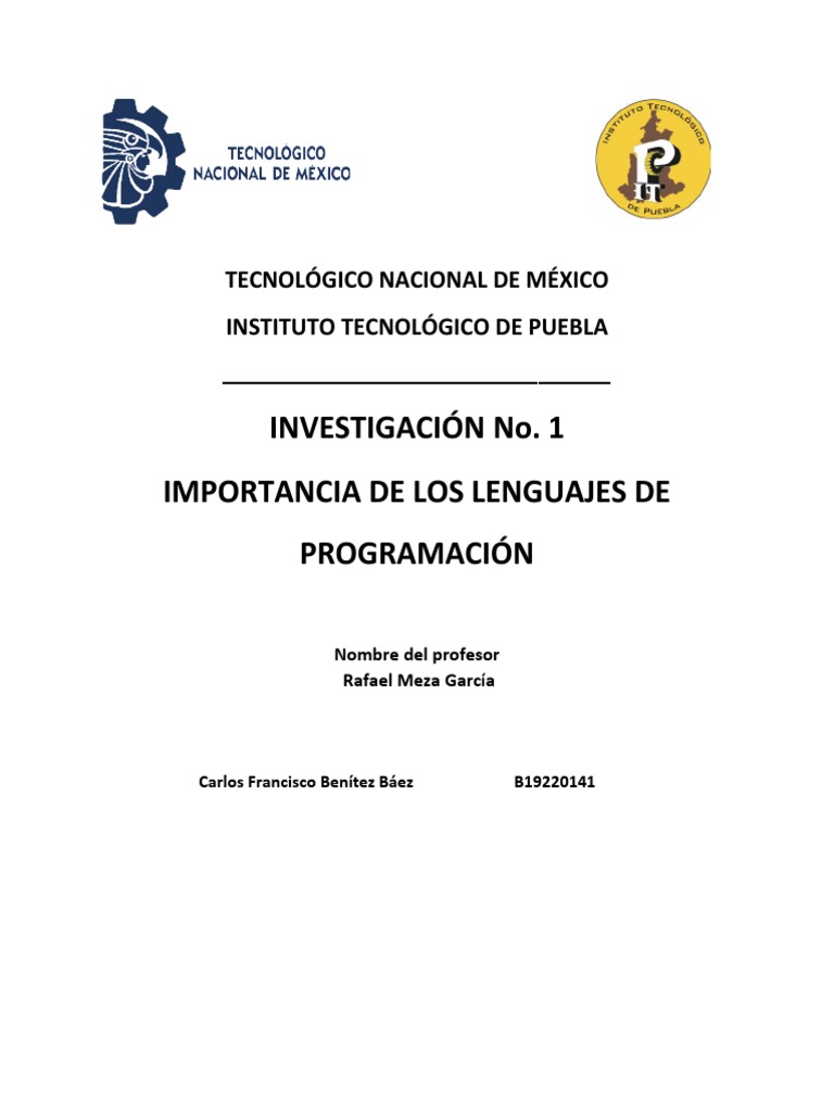 Importancia de Los Lenguajes de Programación | PDF | Lenguaje de programación | Programación de ...