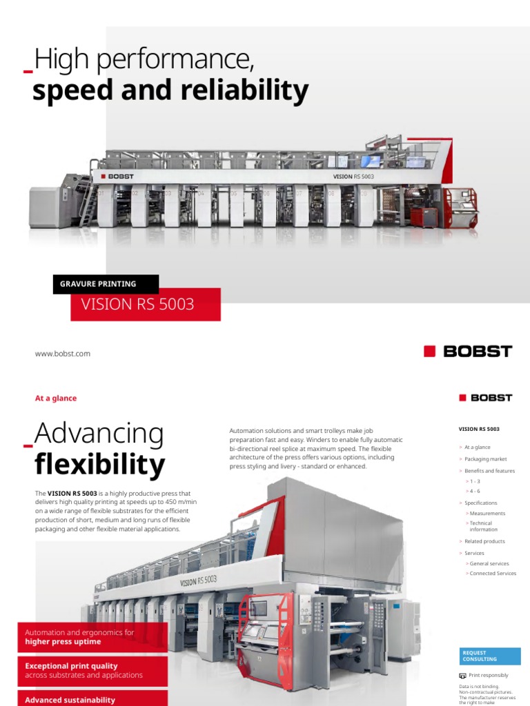 Tài Liệu Kỹ Thuật Ống Đồng - Bobst - vision - rs - 5003 - en | PDF ...