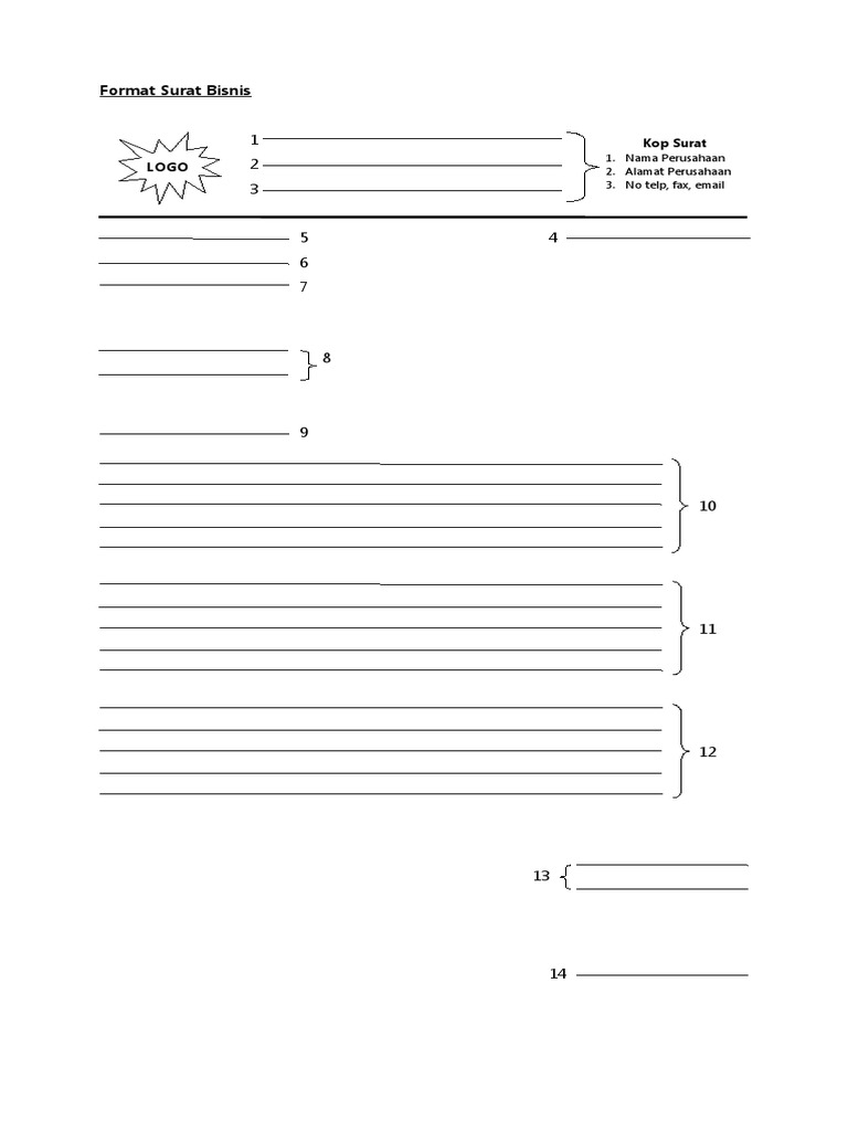 Format & Contoh Surat Bisnis | PDF