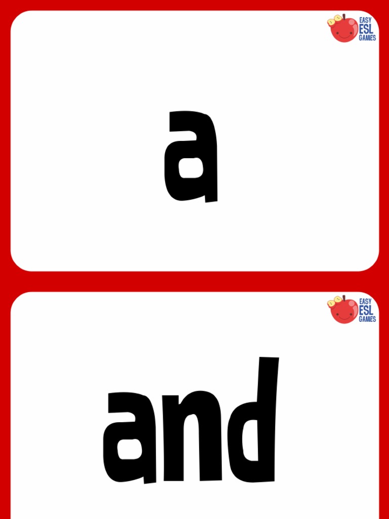 40 FREEFlashcards Dolche Sightwords Pre Kindergarten 40 Words | PDF