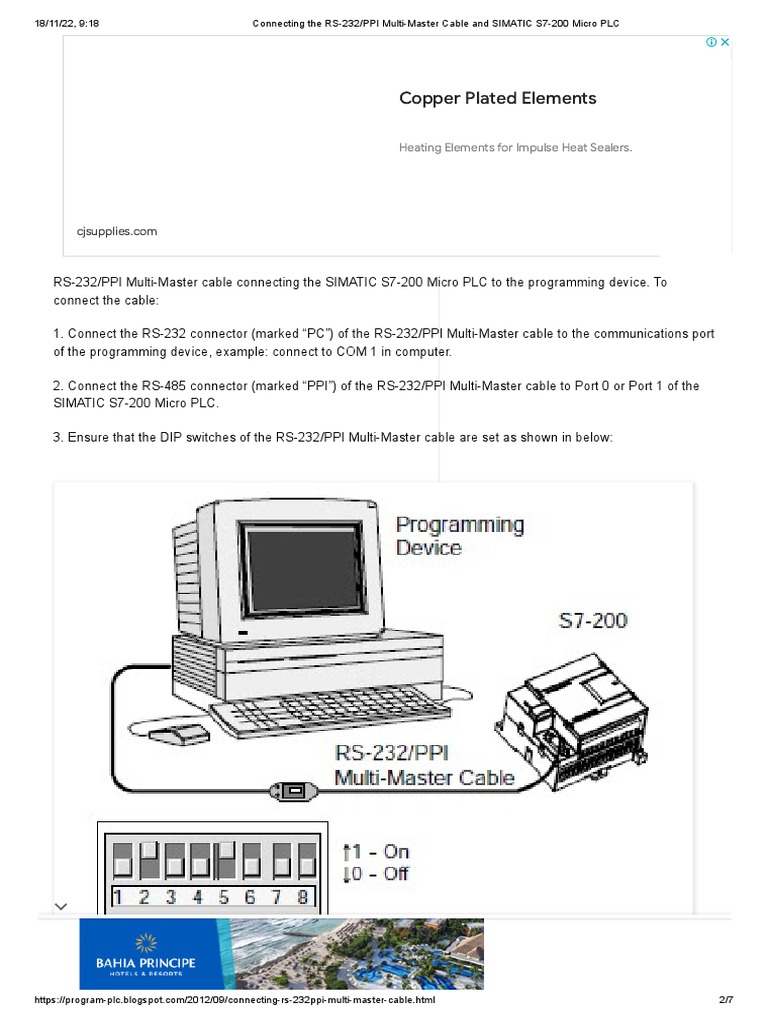 Connecting The RS-232 - PPI Multi-Master Cable and SIMATIC S7-200 Micro ...