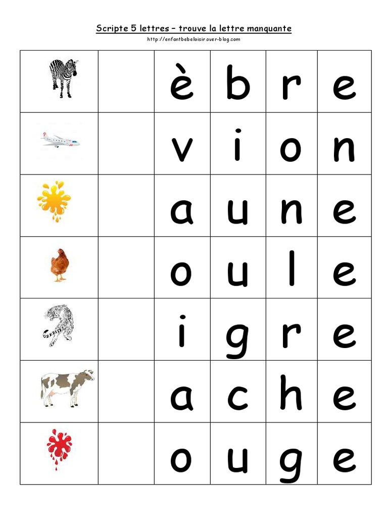 Lettre Manquante Script 5 | PDF