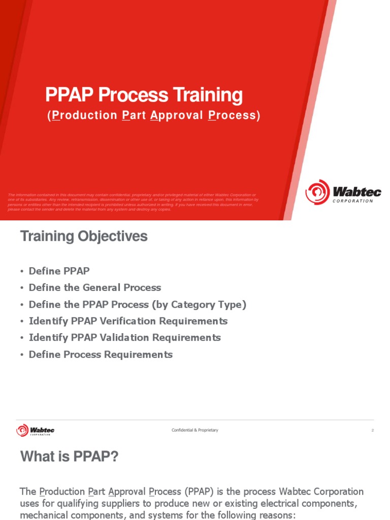 PPAP Process Training | PDF | Verification And Validation | Procurement