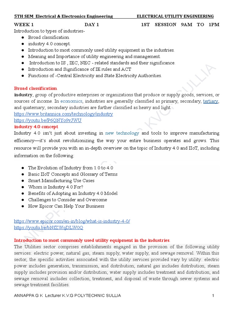 Electrical Utility Engineering Overview | PDF | Quality Management ...