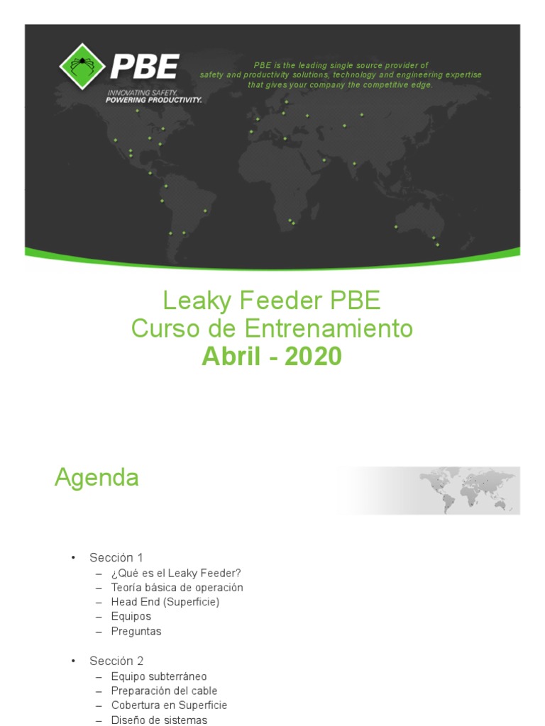 Entrenamiento PBE Leaky Feeder | Descargar gratis PDF | Amplificador | Frecuencia ultra alta