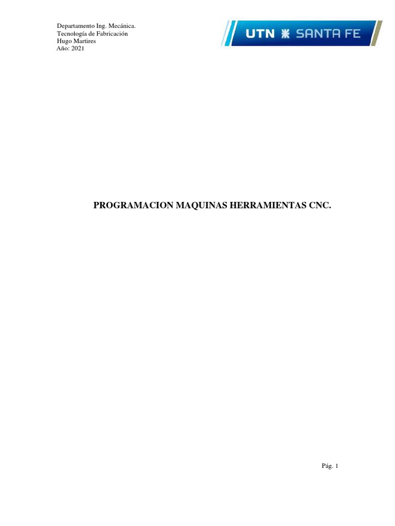 Prog Maq-H CNC Parte1 | PDF | Control numerico | Herramienta de máquina